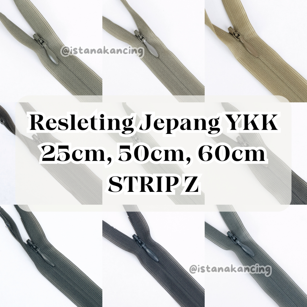 Jual Resleting YKK Original Jepang Ukuran 25cm 50cm 60cm Zipper Jepang Strip Z | Istanakancing ...