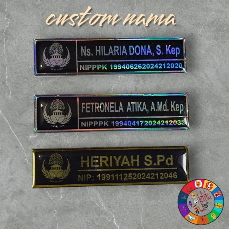 Jual PAPAN NAMA / NAME TAGE ASN, cocok buat guru, pegawai pemerintahan ...