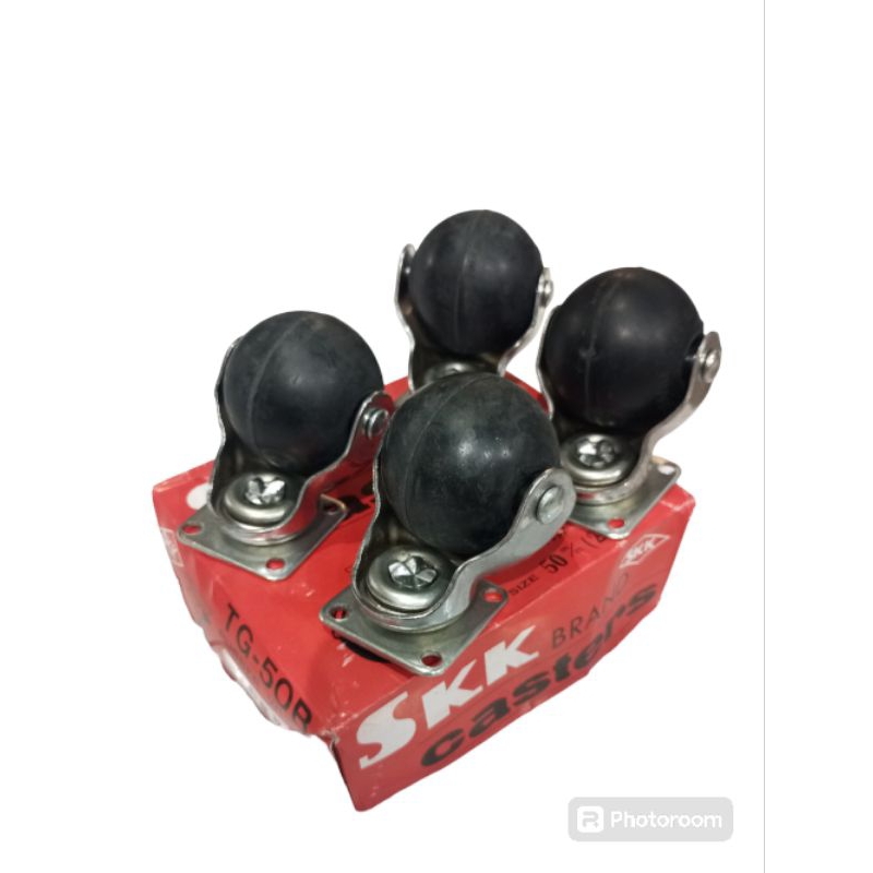 Jual Roda Caster Bulat 2" || Roda Troli Bulat Hidup Warna Hitam Tanpa ...