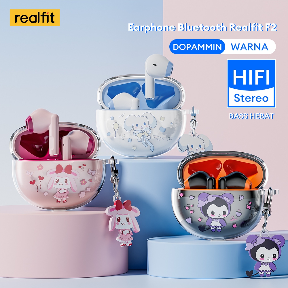 Jual Realfit F2 True Wireless Earphone Bluetooth Bass Pencocokan ...