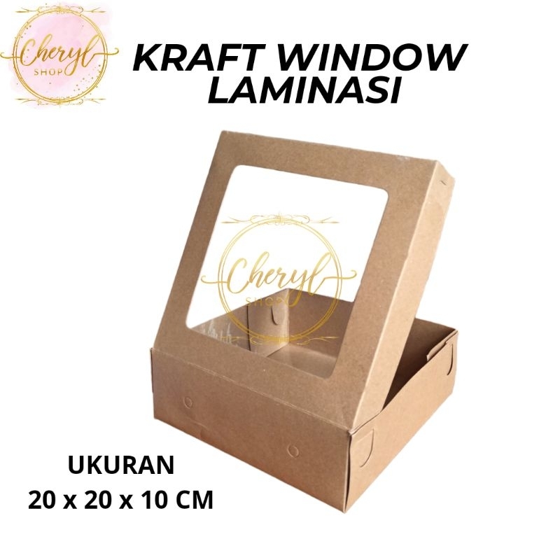 Jual (10 PCS) DOS / DUS KRAFT WINDOW LAMINASI TINGGI 20 x 10 CM/ Karton ...