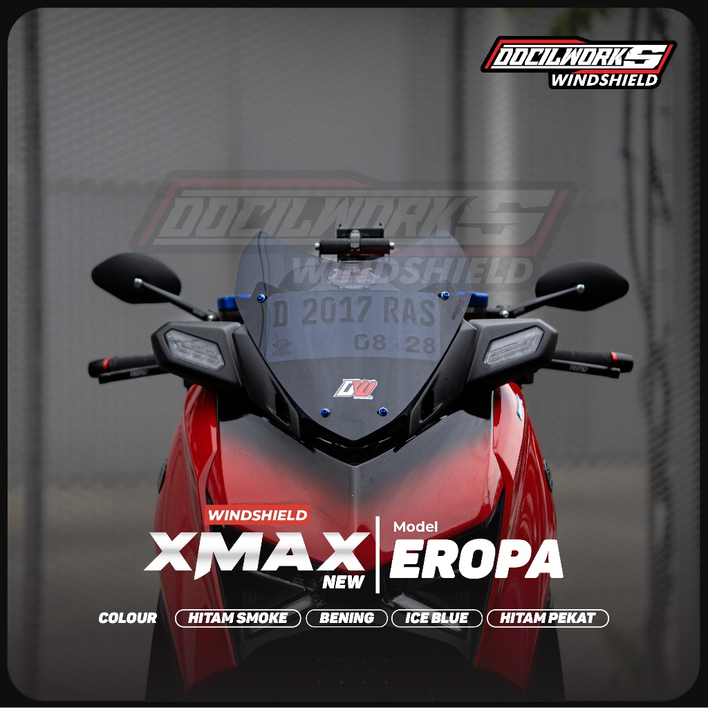 Jual Docilworks - Visor Windshield Eropa Xmax NEW & OLD | Shopee Indonesia