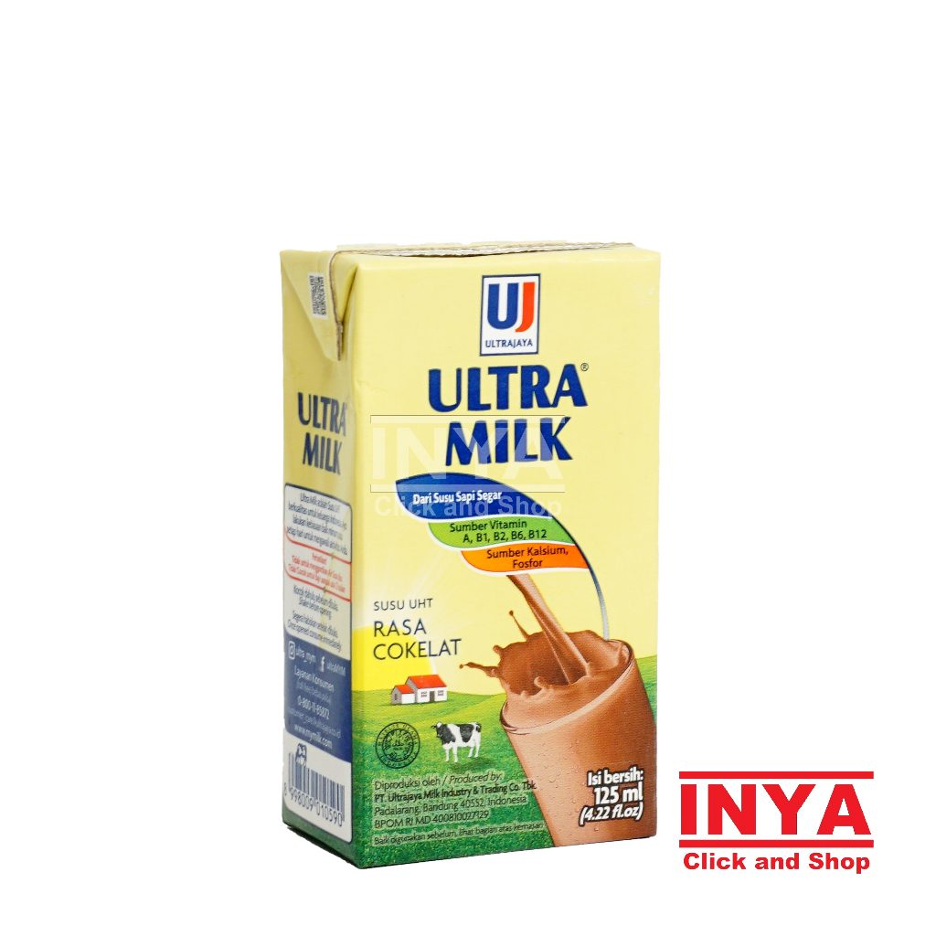 Jual Ultra Milk Susu UHT Rasa Cokelat 125ml - Susu Kemasan - Chocolate ...