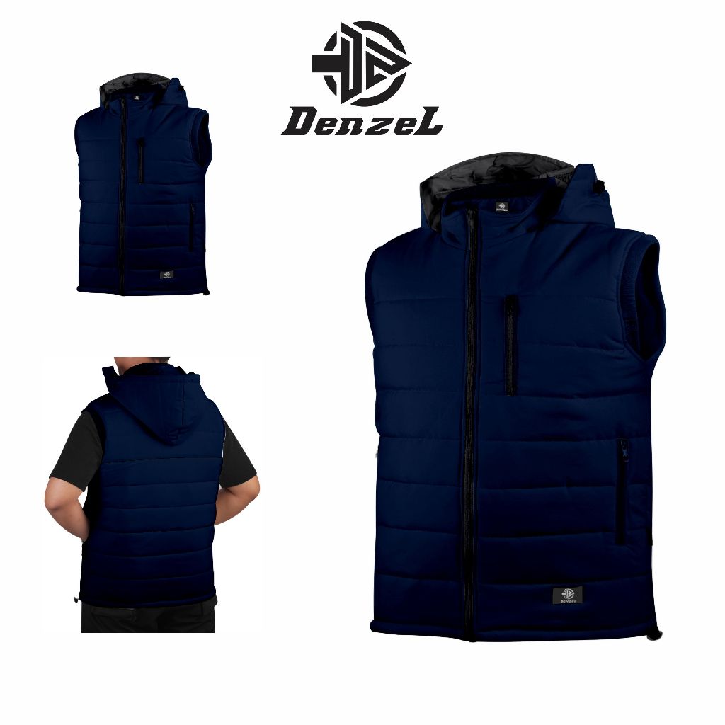 Jual Denzel Jaket Rompi Pria DZ 034 Biru Navy | Shopee Indonesia