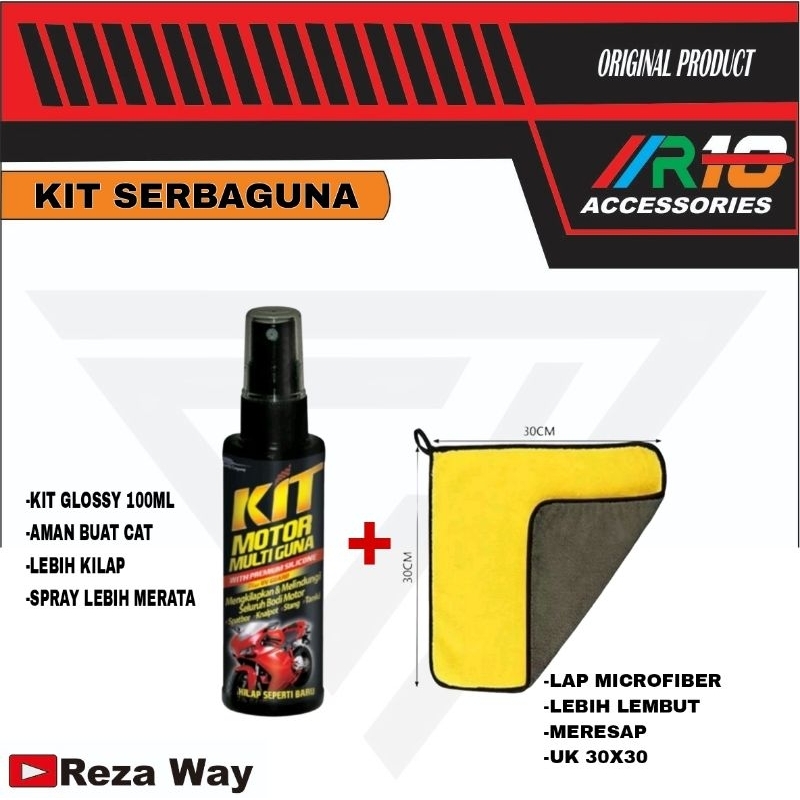 Jual PAKET KIT + LAP MICROFIBER / KIT PENGKILAP BODY | Shopee Indonesia