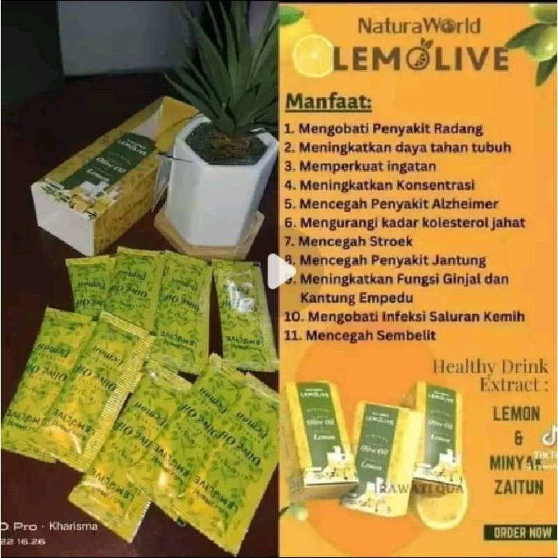 Jual LEMOLIVE Natura world 1 box isi 10 sachet 100% original | Shopee ...
