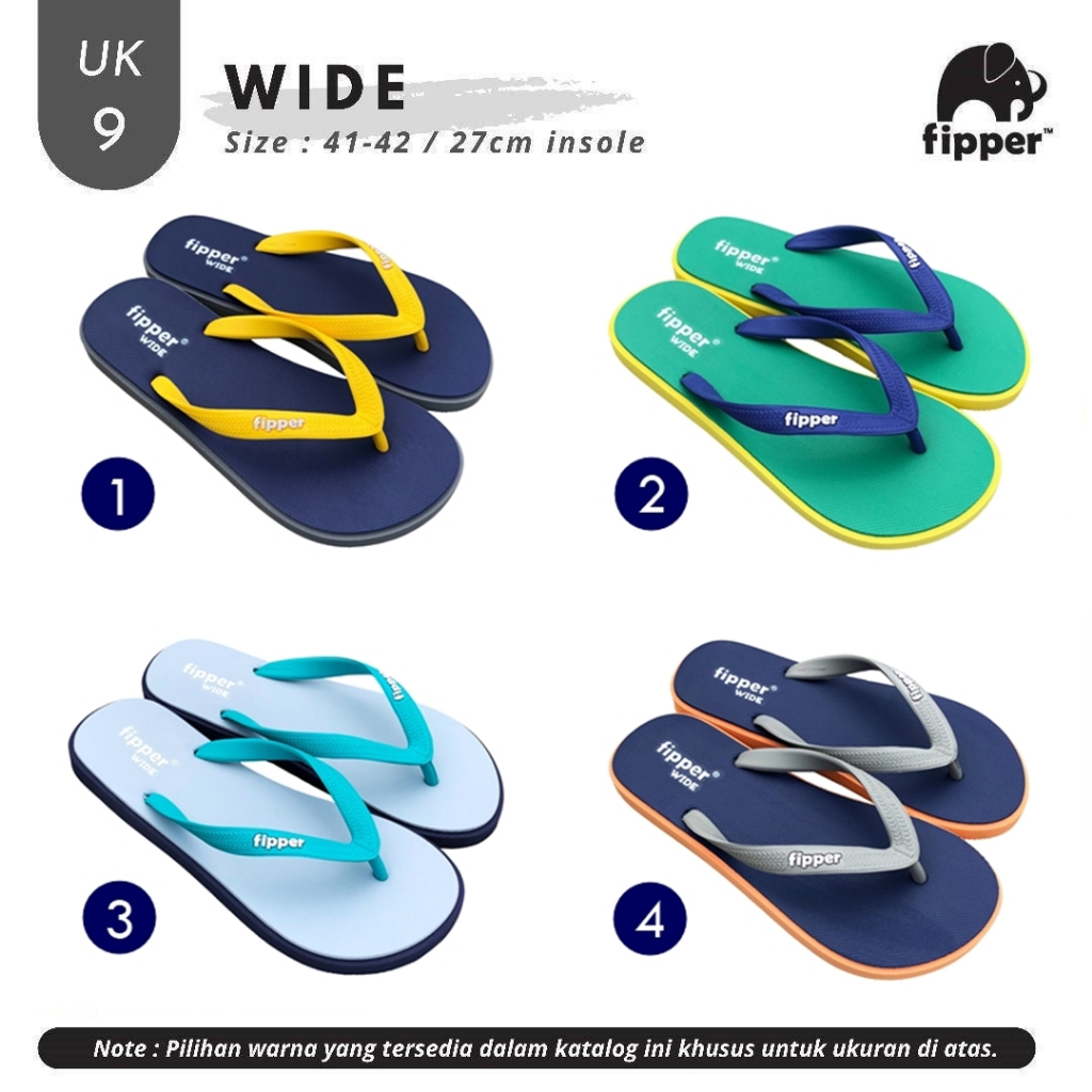Jual Sendal Fipper Wide / Sendal Jepit Pria UK 9 (size 41 42) | Shopee Indonesia