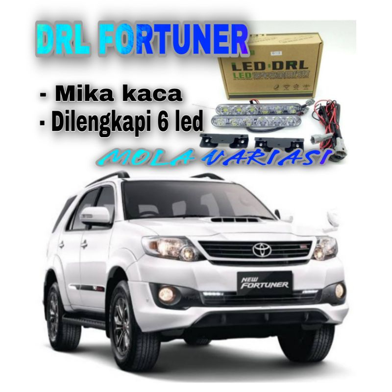 Jual DRL BUMPER / GRILL FORTUNER 6 LED | Shopee Indonesia