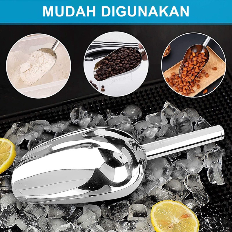 Jual SENDOK ES BATU STAINLESS SENDOK TEPUNG SENDOK SEKOP SEKOP BIJI ...