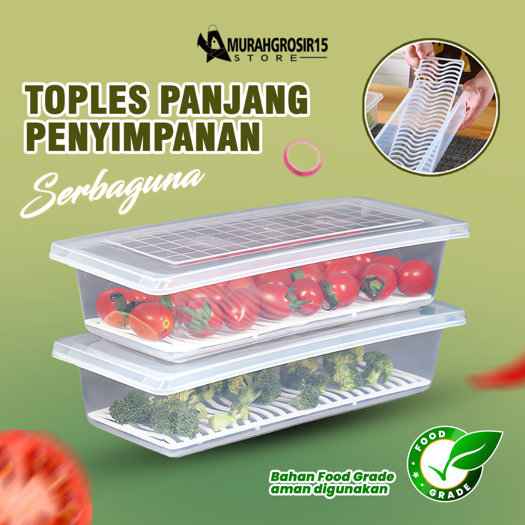 Jual Penyimpanan Buah Buahan Sayur Sayuran Ikan Box Toples Serbaguna | Shopee Indonesia