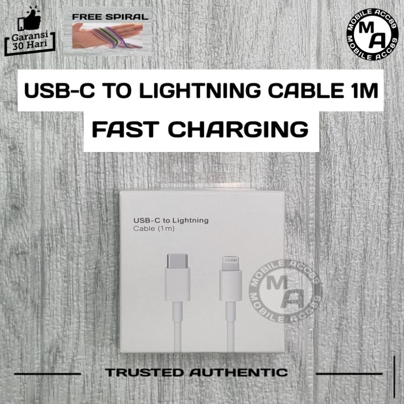 Jual USB-C To Lightning Cable 1 Meter - Fast Charginng Original ...