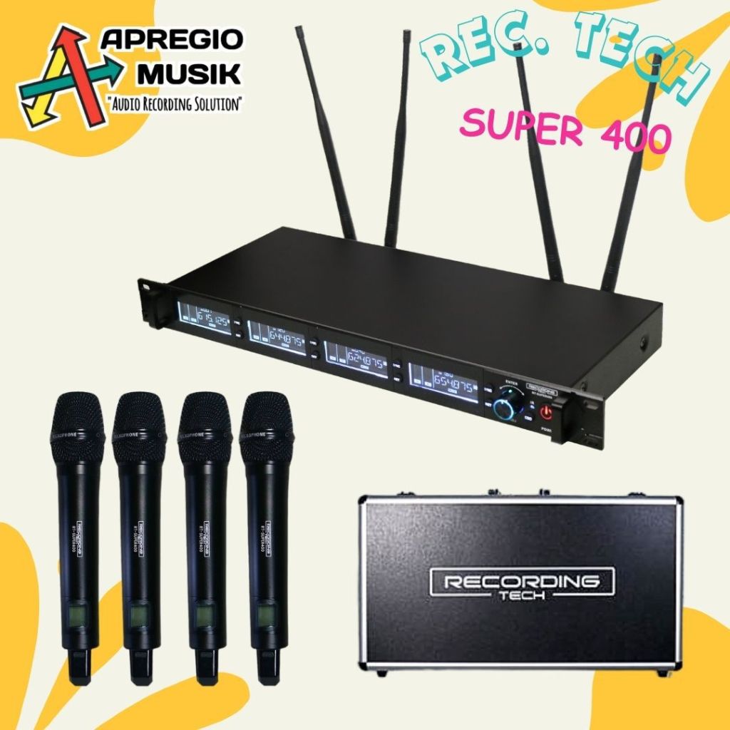 Jual Recording Tech RT Super400 Super 400 4 Channel Wireless Mic System ...