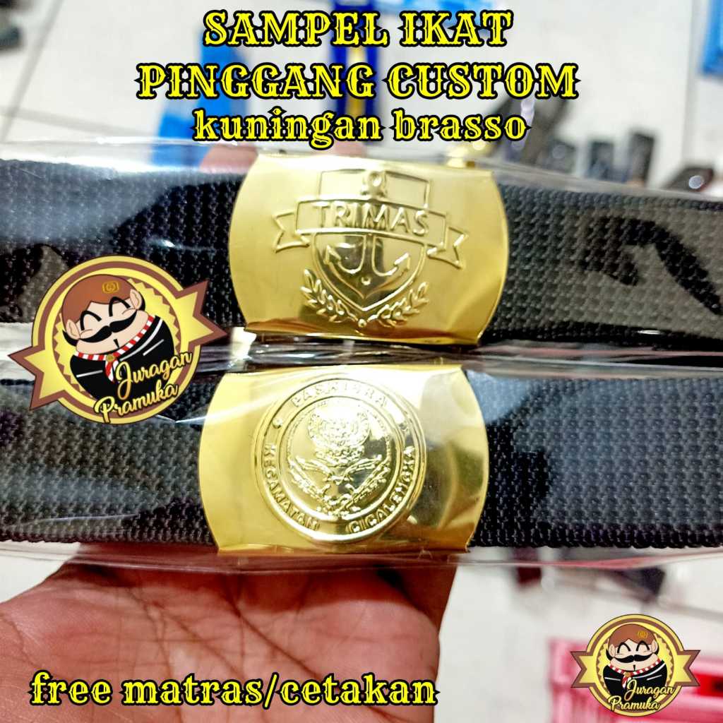 Jual Ikat pinggang kuningan custom / sabuk custom ( minimal order 100 ...