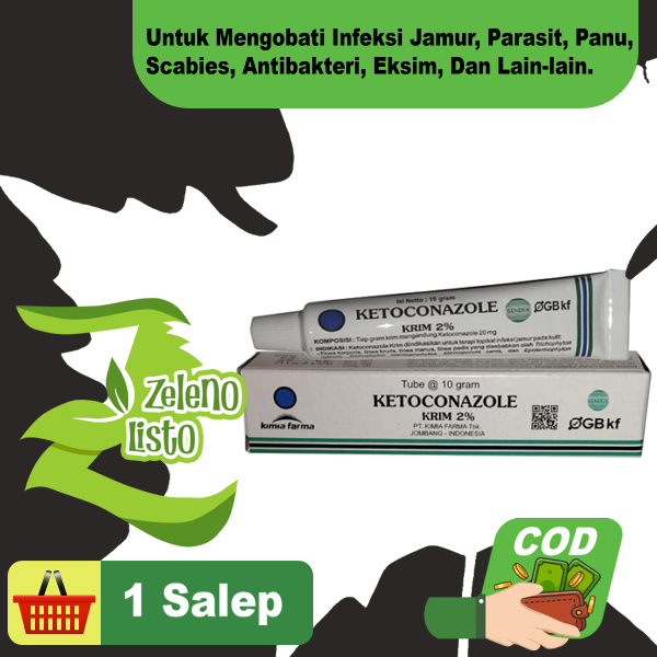 Jual ketoconazole 2% cream obat jamur kulit, panu, kurap, jamur tinea, kandidiadis salep gatal ...