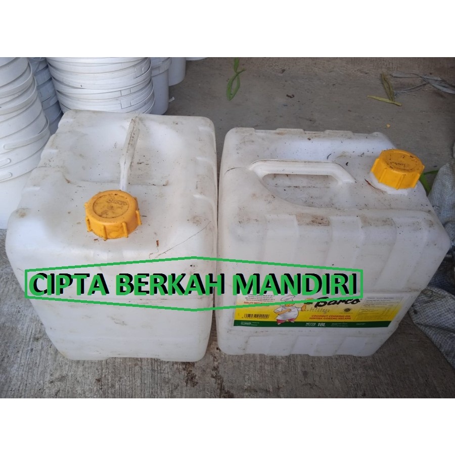 Jual Jerigen 18kg / Derigen 18l / Drigen Putih - 18 Liter wadah minyak | Shopee Indonesia