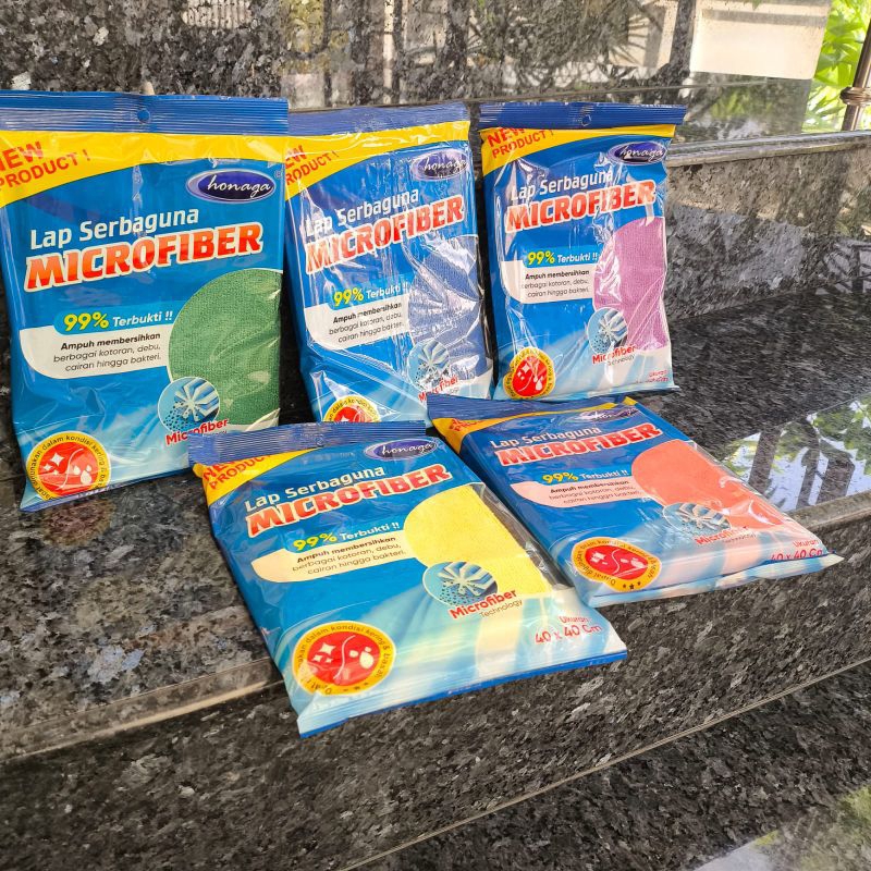 Jual Honaga Lap Microfiber ukuran 40x40cm ASLI 320gsm (NETTO 50 Gram ...