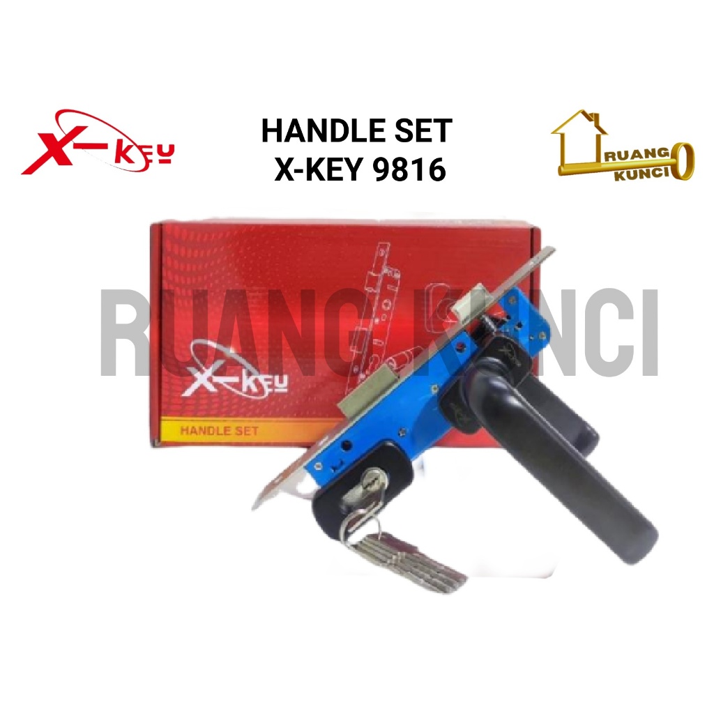 Jual Satu Set Handle Kunci Pintu Swing Aluminium X-KEY 9816 | Shopee ...