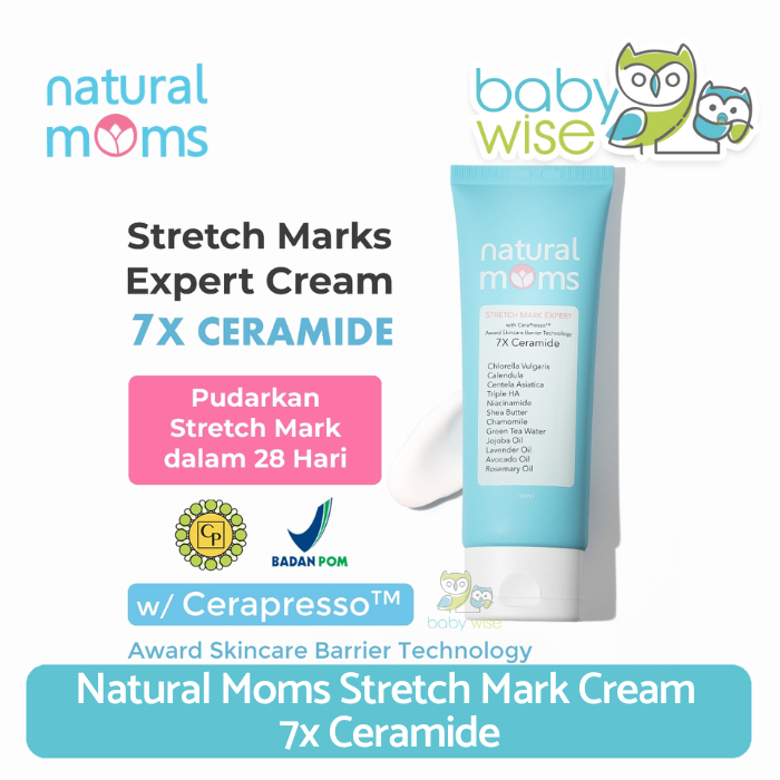 Jual Natural Moms Stretch Mark Cream 7x Ceramide - Krim Untuk Mencegah Stretch Marks Ibu Hamil ...