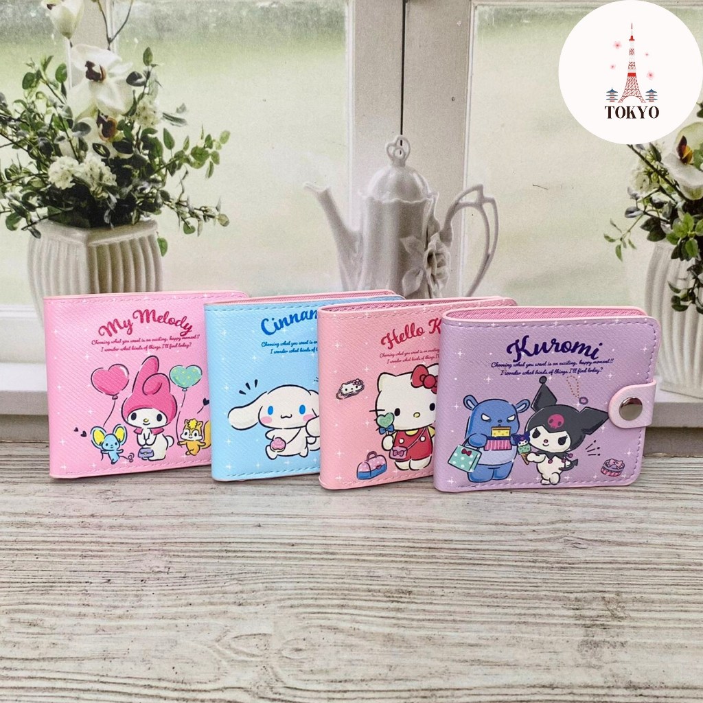 Jual Dompet Lipat Sanrio MN-1386 Kuromi My Melody Cinnamoroll Hello ...