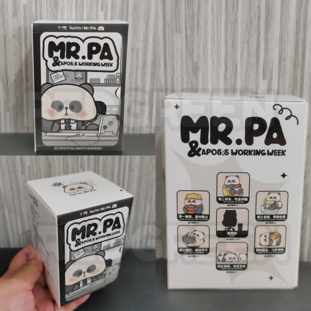 Jual mainan anak action figure blind box mr. pa working week figure ...