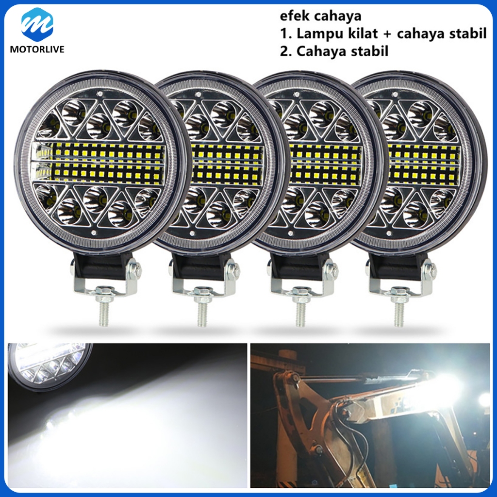 Jual 4 Inch 102W 34 SMD LED Kerja Lampu Bar Offroad 12V 24V Spot LED ...