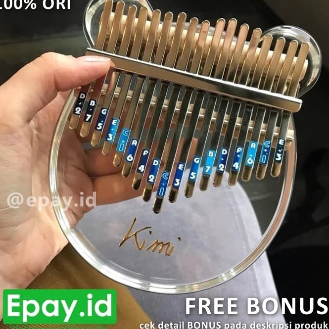 Jual KODE F12B KIMI Kalimba 17 Keys Bear M1 Akrilik Kalimba Beruang Mbira Acrylic Hardcase ...