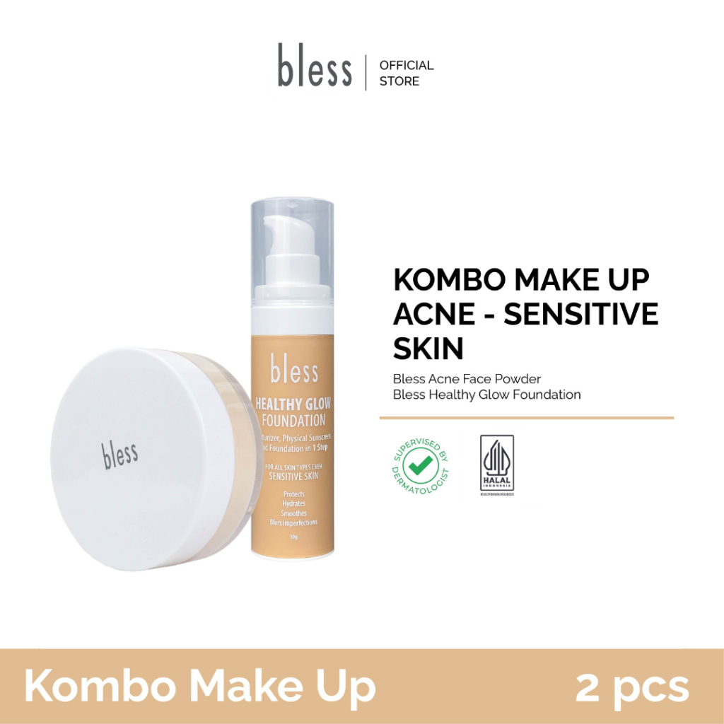 Jual [BUNDLE] Bless - Kombo Make Up Acne-Sensitive Skin (Acne Face ...