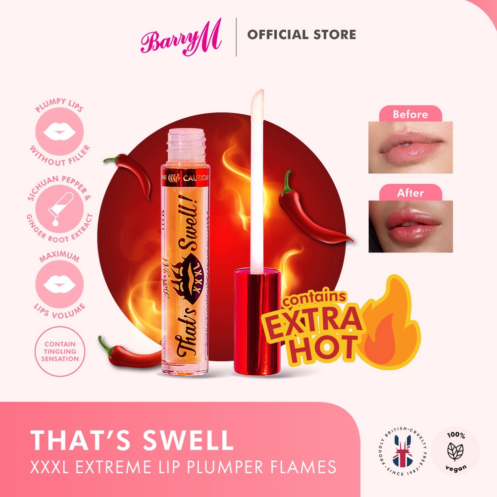Jual KODE P8N Barry M Thats Swell XXXL Extreme Lip Plumper Caution ...