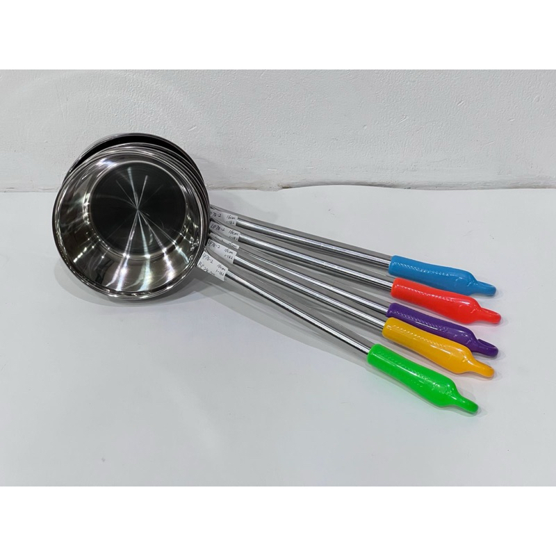 Jual LC78-2 Gayung Stainless Gagang panjang Warna/Panci/Kuah Sup 16cm ...