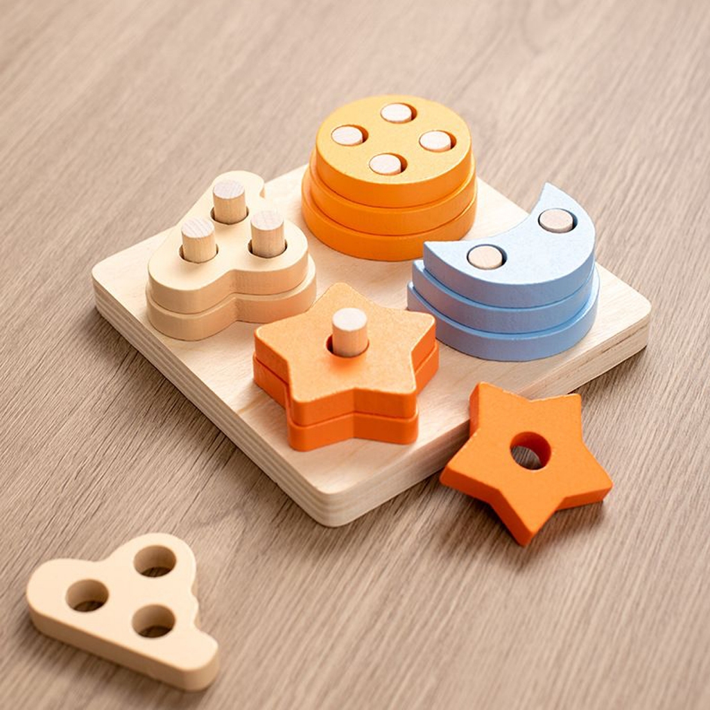 Jual Geometric Shape Stack Board Papan Susun Mainan Bentuk Geometri ...