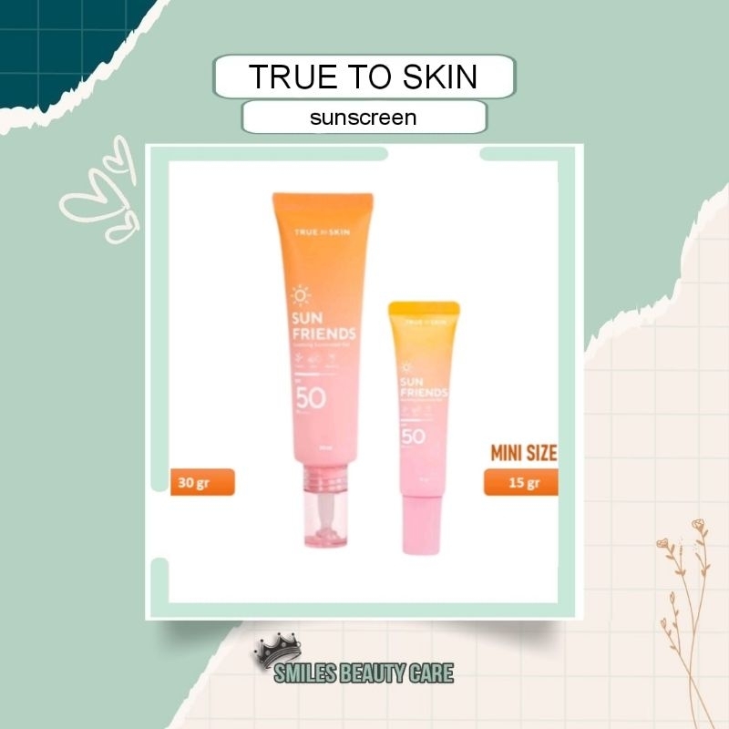 Jual True To Skin Sunfriends Sunscreen Gel SPF 50 PA++++ 30ML | Shopee ...