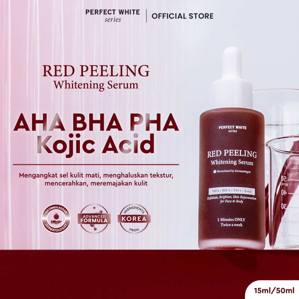 Jual KODE W45Z PERFECT WHITE Red Peeling Whitening Serum 5ml with AHA ...