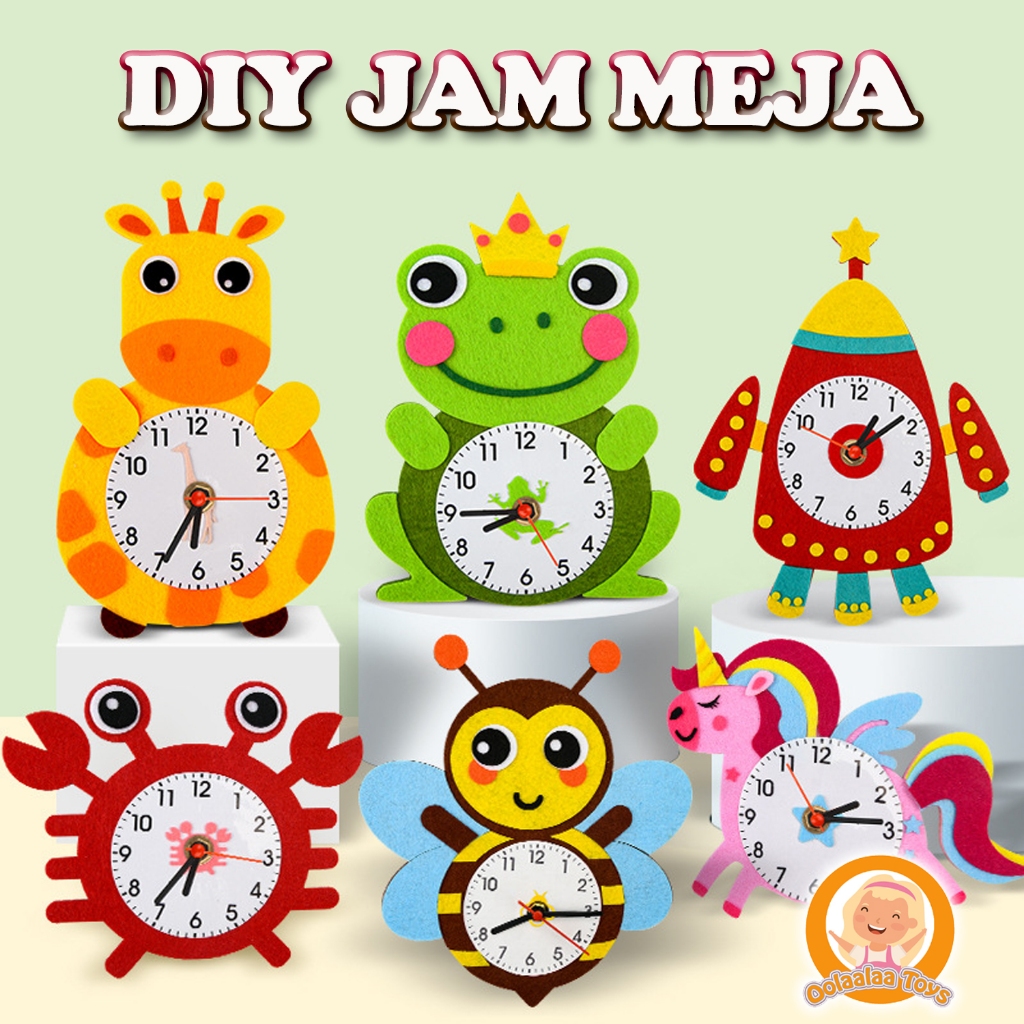 Jual Oolaalaa - DIY Jam Meja/ Mainan Edukasi Anak/ Mainan DIY Kain ...