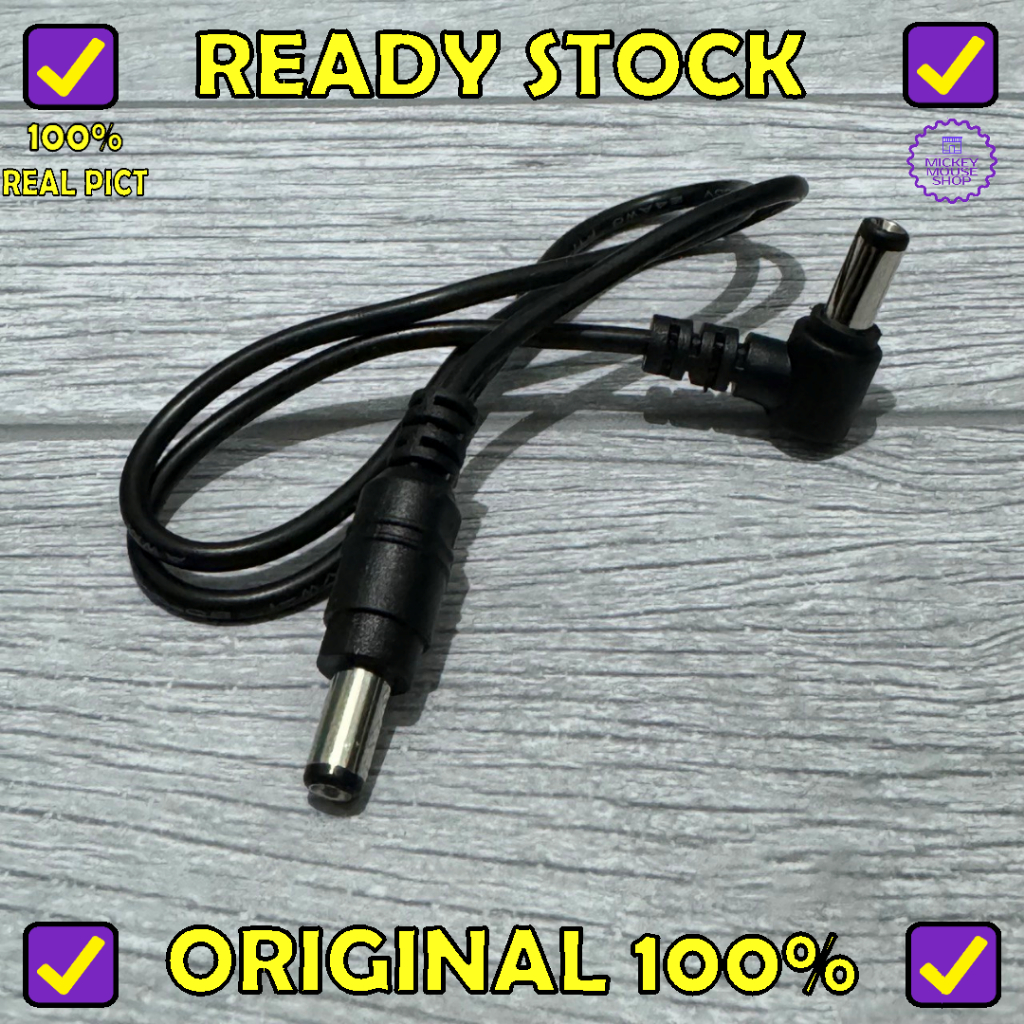 Jual Kabel Power Supply Adaptor Efek Gitar Jack DC Male to Male L Lurus ...