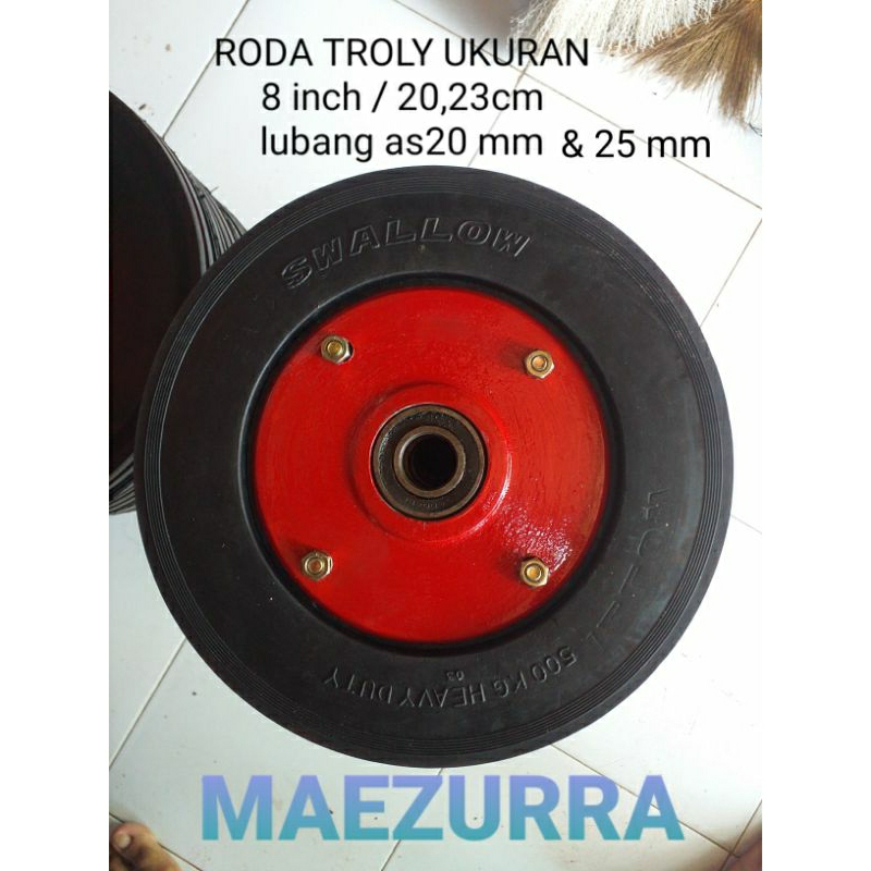 Jual RODA TROLY KARET SWALLOW 8 inchi | RODA ROLY 8 inchi | RODA TROLY ...