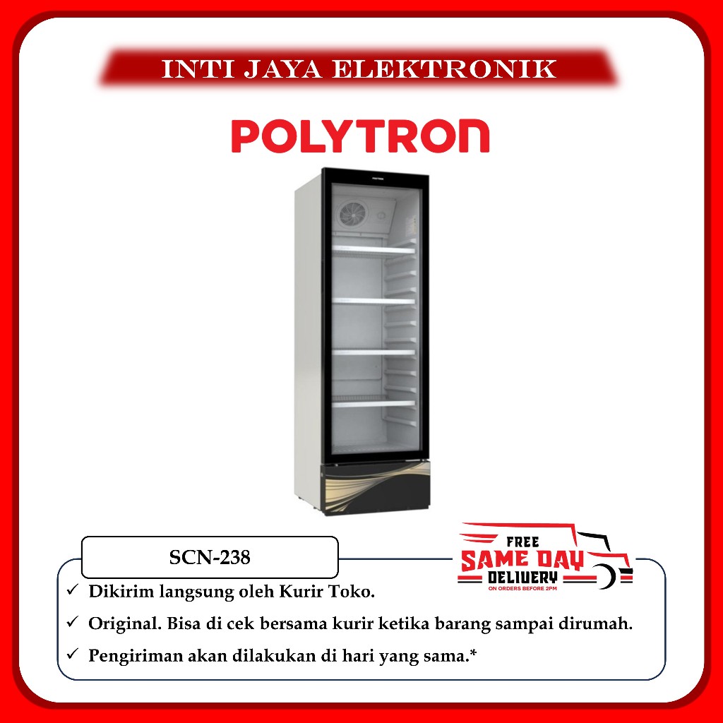 Jual SHOWCASE POLYTRON 261 LITER 4 RAK SCN-238 POLYTRON SCN238 SCN 238 ...