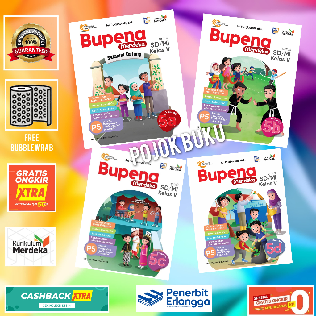 Jual Buku BUPENA MERDEKA SD/MI Kelas 5a 5b 5c 5d KM Merdeka Erlangga ...