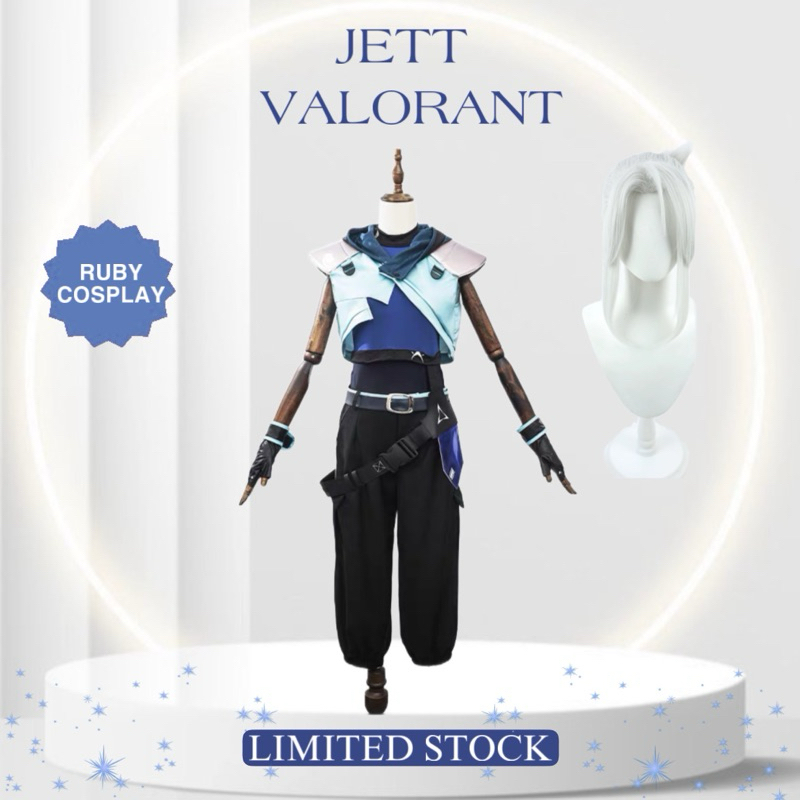Jual 【Ruby】Manfupu - Jett Valorant Cosplay Costume Fullset Wig Game ...