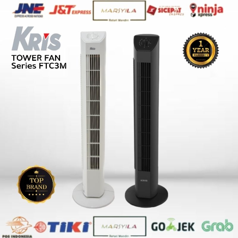 Jual KRIS Kipas Angin Tower Fan FTC3M 45W - Putih Hitam | Shopee Indonesia