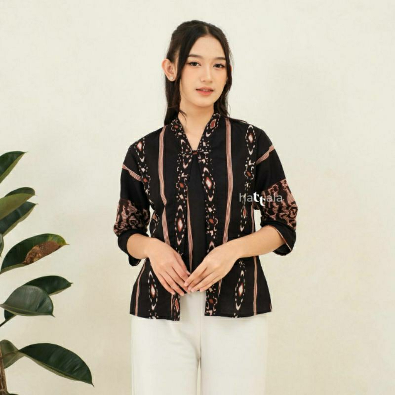 Jual Atasan Batik Wanita Blouse Bolero Seragam Kerja | Shopee Indonesia