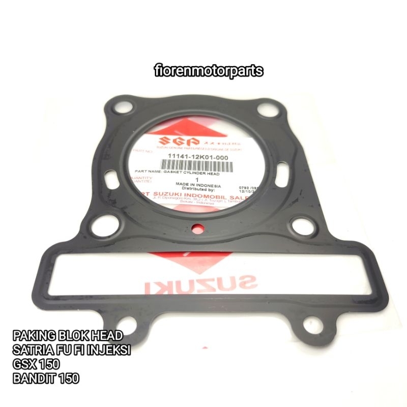 Jual PAKING BLOK HEAD GASKET CYLINDER HEAD GSX 150 BANDIT 150 SATRIA FU FI INJEKSI 11141-12K01 ...