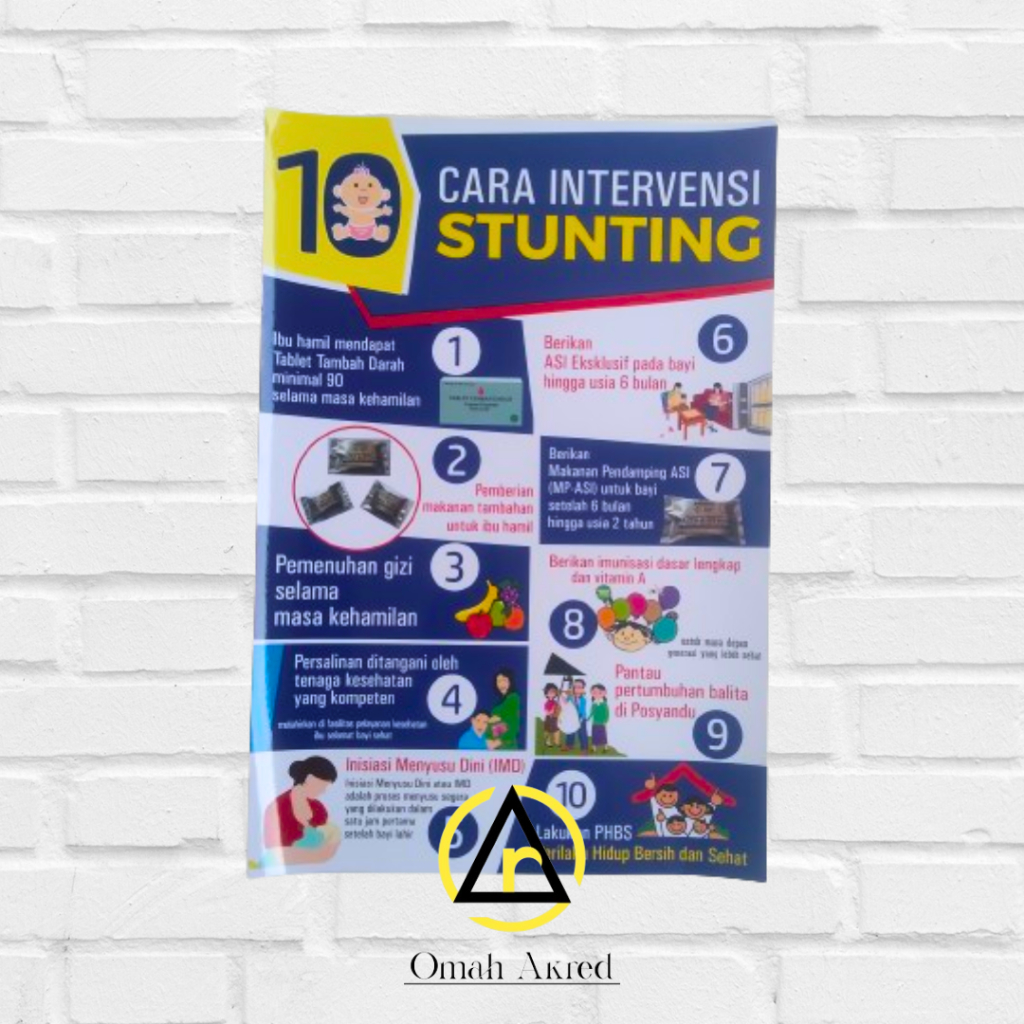 Jual Poster 10 Cara Intervensi Stunting - Cegah Stunting - Gizi ...