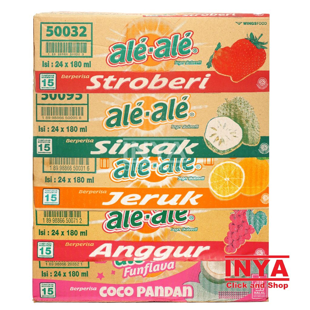 Jual Ale Ale Varian Rasa Flavor 24x180ml BOX - Minuman Kemas - Soft drink | Shopee Indonesia