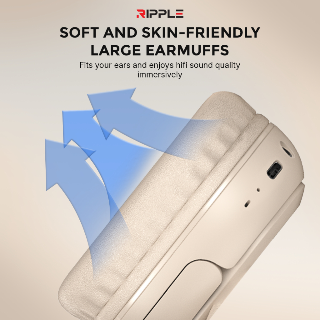 Jual Ripple Bluetooth Headphone Wireless Noise Canceling with TF ...