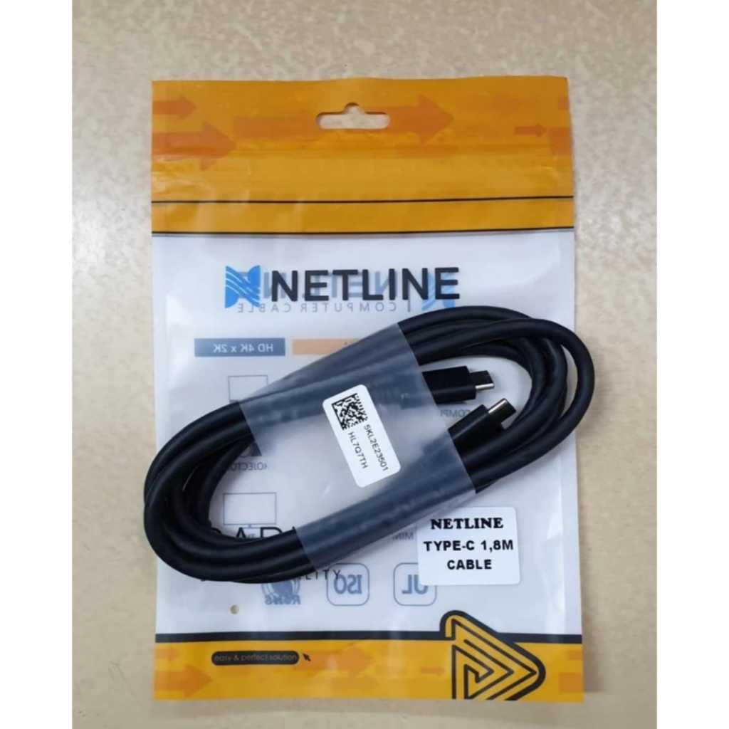 Jual Kabel Colokan USB Type C To Type C 1.8M Netline | Shopee Indonesia