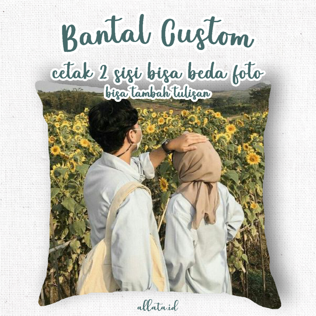 Jual [2 sisi beda foto] Bantal Custom Foto Ukuran 30x30cm | Bantal ...