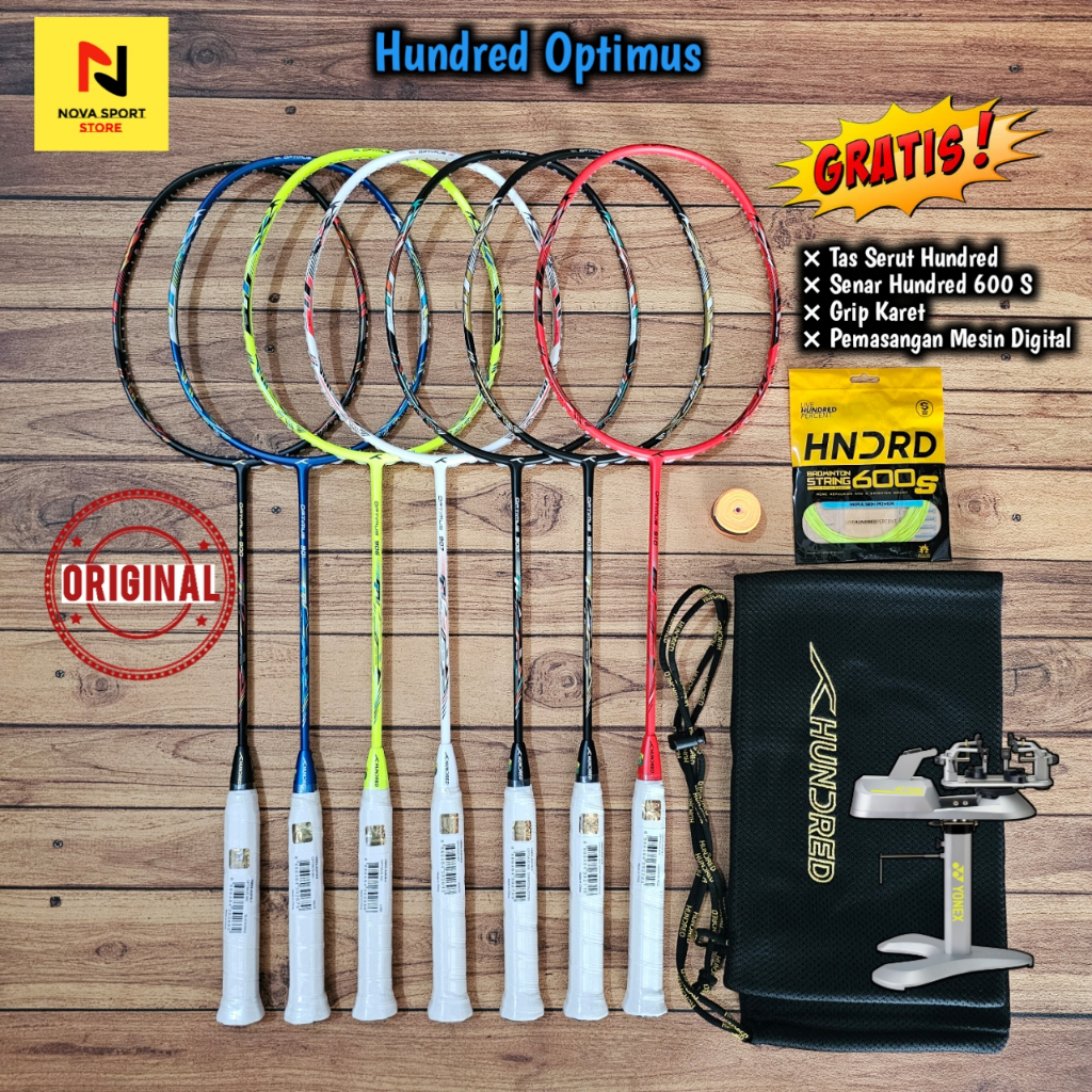 Jual Hundred Raket Badminton Optimus | Shopee Indonesia