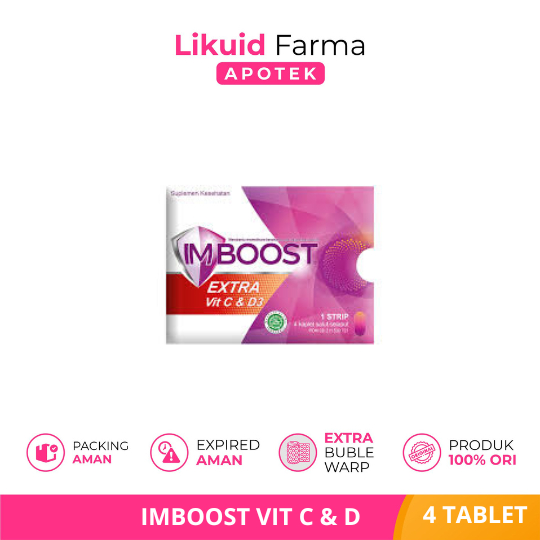 Jual Imboost Extra Tablet Daya Tahan Tubuh 1 strip @ 4s - Vitamin C ...