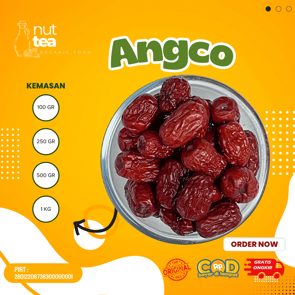 Jual Angco 250gr - Kurma Merah / Red Dates / Hong Zao / Jujube | Shopee ...
