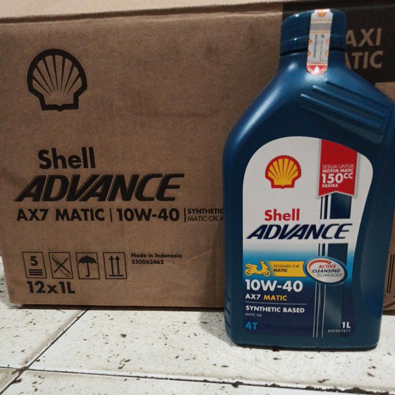 Jual SHELL AX7 MATIC 1 LITER 10W/40 API SN JASO MB AEROX NMAX LEXI ...